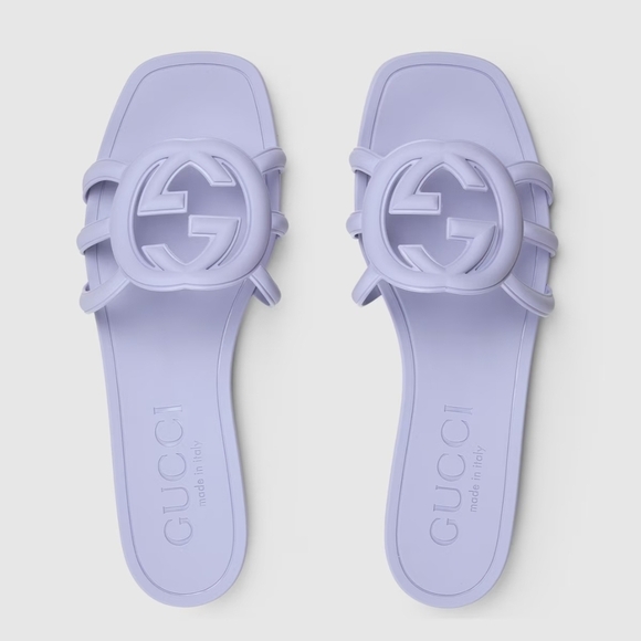 Gucci | Shoes | Gucci Womens Lavender Slide Sandals | Poshmark